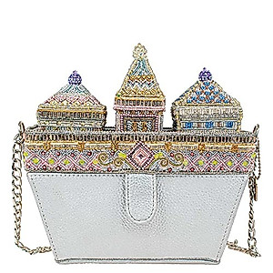 Mary Frances Castles in The Air Crossbody Handbag, Silver