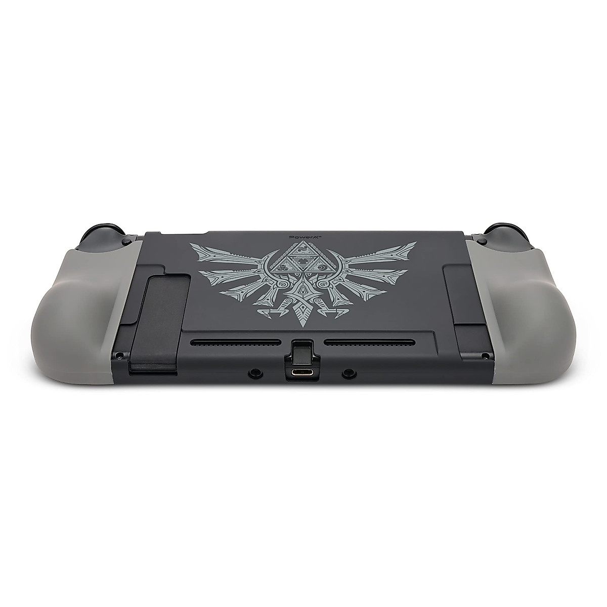 PowerA Console Shield for Nintendo Switch - Silver Hyrule Crest, Nintendo Switch, Protective Case, Gaming Case, Grip, Console Case, Accessories Storage, Officially Licensed