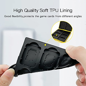 UFOPETIE 12 in 1 Game Card Case for Nintendo Switch Pikachu Switch Game Case for Nintendo Switch Game Storage,for Nintendo Switch Game Card Case Poke Tail-Thumb Grip 2PCS