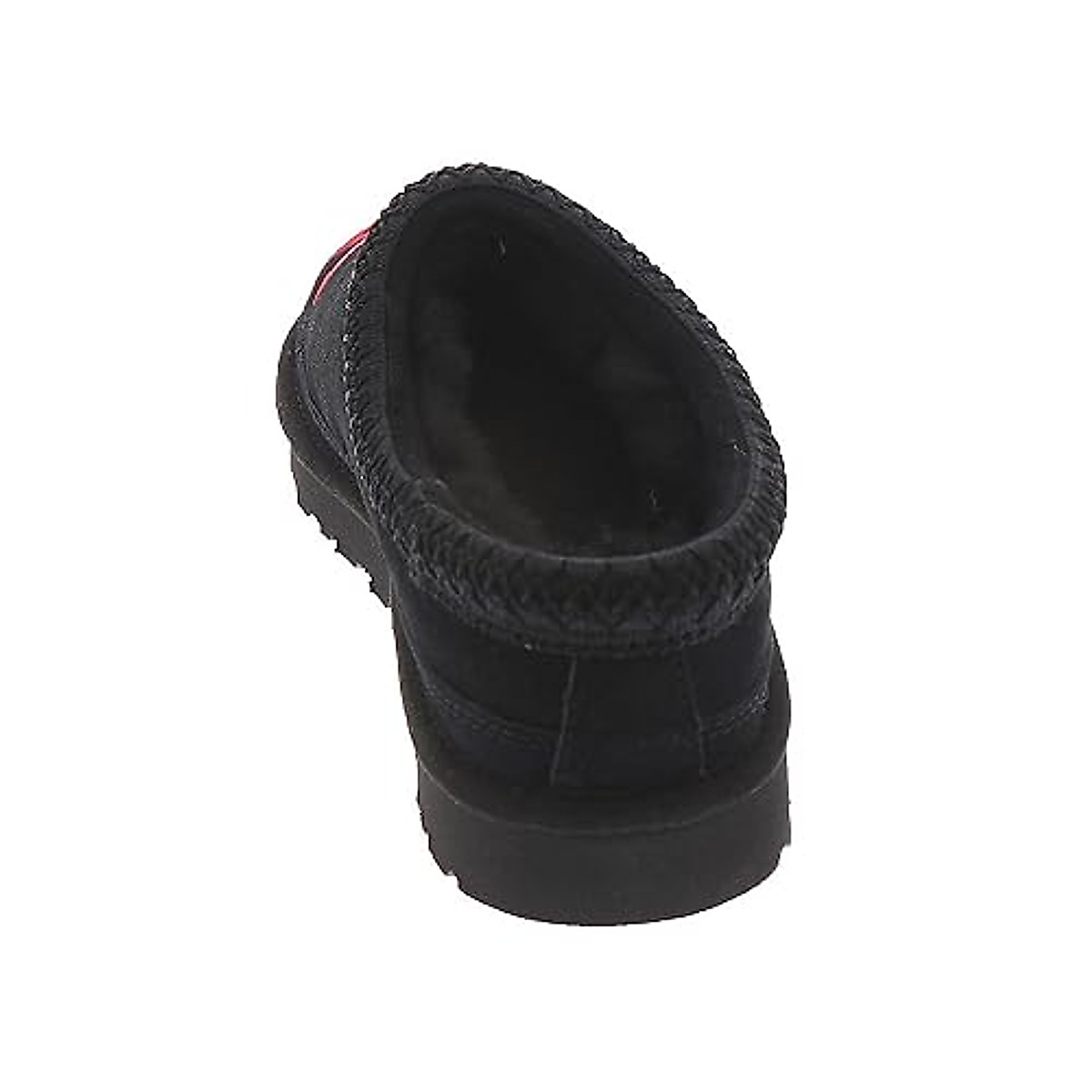 UGG Men's Tasman Logo Slipper, Black / Samba Red, 11