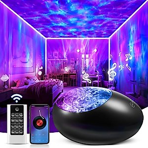 Mubarek Galaxy Projector 2.0 Upgraded, 33 Lighting Modes & Dimmable Galaxy Lights for Bedroom+Remote, 10 Built-in White Noise Galaxy Light Projector+Bluetooth Spearker, Galaxy Projector for Bedroom