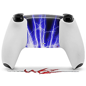 WraptorSkinz Skin Wrap compatible with Sony PS5 DualSense Controller Lightning Blue (CONTROLLER NOT INCLUDED)