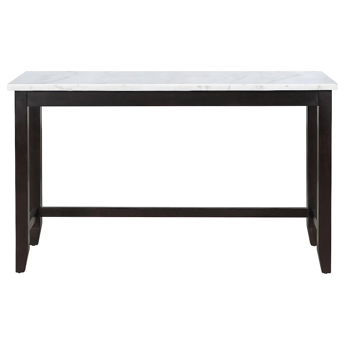 Coaster Home Furnishings Toby Rectangular Marble Top Counter Height Table Espresso and White