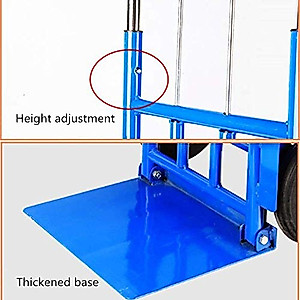 MTYLX Hand Pull Heavy Cart,Multipurpose Foldable Trolley Handling Helper Trailer Portable Luggage Cart Hand Truck 100Kg Load Capacity () for Luggage, Travel, Auto, Moving and Office Use,Blue,37X29X11