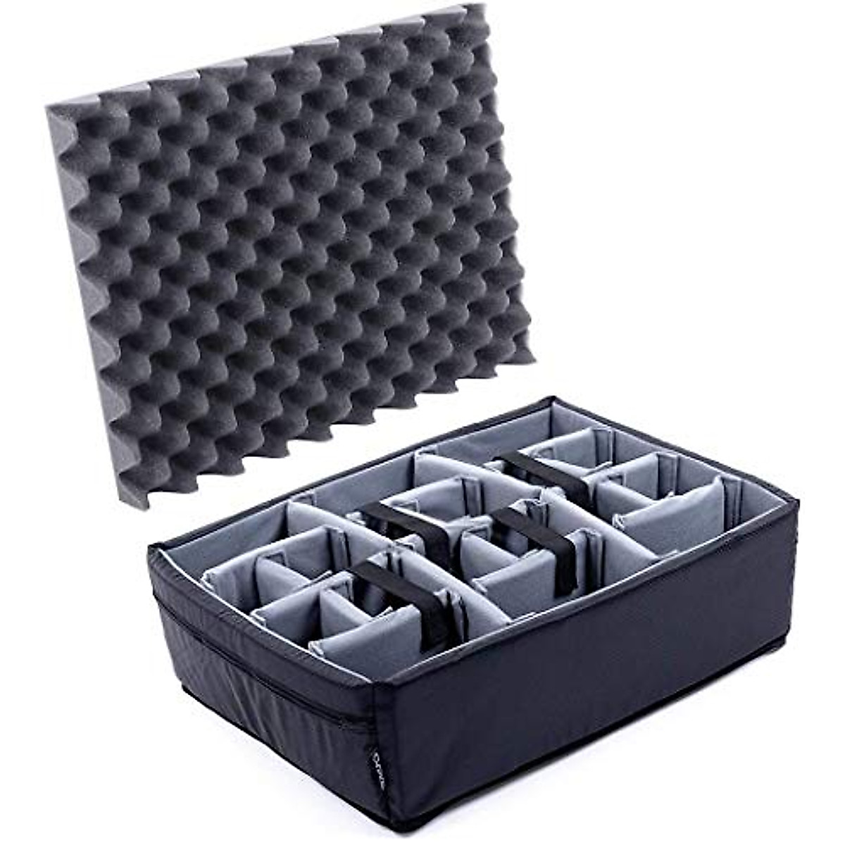 Grey CVPKG Padded Divider Set for The Harbor Freight Apache 4800 Case. Divider and lid Foam only.