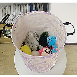 ACMUUNI Butterfly Storage Basket Canvas Laundry Basket Foldable Waterproof Large Storage Baskets for Kids Boys and Girls, Office, Bedroom, Clothes,Toys