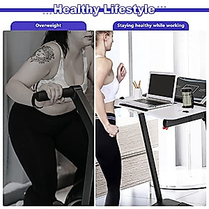 Natheeph Treadmill Desk Attachment, Upgrade Treadmill Desk Workstation with Non-Slip Mat, Universal Treadmill Laptop Holder with Drawer for Notebook/Laptop (White)