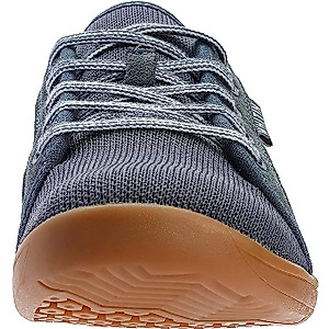 WHITIN Men's Extra Wide Width Casual Barefoot Sneakers Zero Drop Sole W81 Size 12W Minimus Minimalist Tennis Shoes Fashion Walking Grey Gum 45