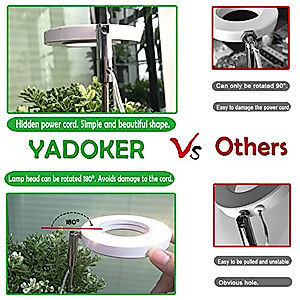 Plant Grow Light,Yadoker LED Growing Light Full Spectrum for Indoor Plants,Height Adjustable, Automatic Timer, 5V Low Safe Voltage,Idea Small Light…
