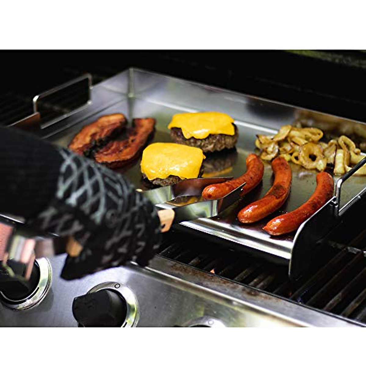 Charcoal Companion CC3500 Stainless Steel Pro Grill Griddle