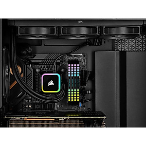 Corsair iCUE H100i RGB Elite Liquid CPU Cooler (16 Dynamic RGB LEDs, 120mm AF Elite Series FDB Fans, 240mm Radiator, iCUE Software Compatible, LGA 1700, 1200, 115X, 2066, and AM4 Sockets) Black