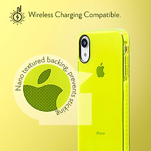 SteepLab Barrier Case for iPhone XR (2018, 6.1" Screen) - Impact Absorbing Case with Full Body Protection and Raised Bezel (Hi-Energy Neon Yellow)
