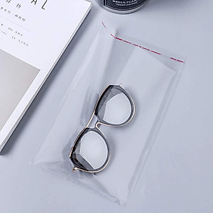 Morepack Self Sealing Cellophane Bags,6x9 Inches 200 Pcs Clear Cookie Bags Resealable Cellophane Bag for Packaging Cookies,Favors,Products,Candy