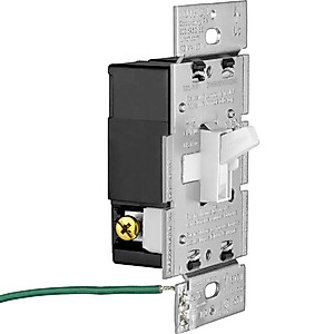Lutron Toggler LED+ Dimmer Switch for Dimmable LED, Halogen and Incandescent Bulbs, 150 Watt, Single-Pole or 3-Way, TGCL-153PH-WH, White