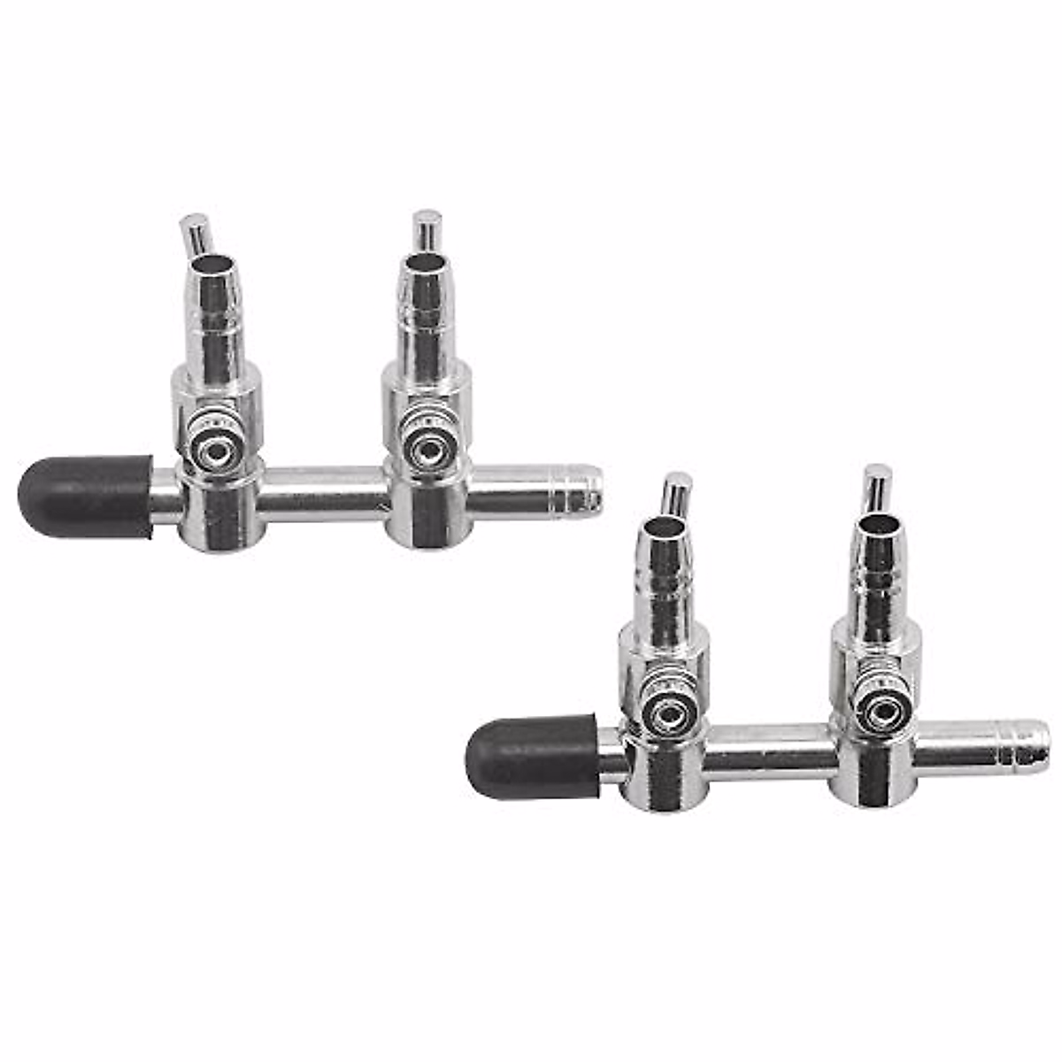 DGZZI Air Distributor Splitte 2PCS 2-Way Stainless Steel Air Flow Splitter Pump Lever Control Valve forAquarium Fish Tank