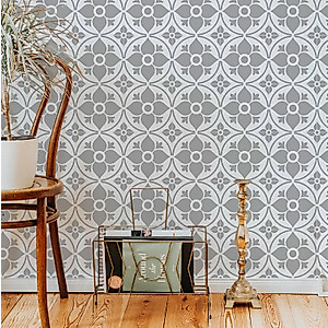 16-Pack Spanish Tile Stencil Set (8X8 Inch) Authentic Patterns for Floor and Wall, Reusable Tile Stencils for Painting on Floors, Furniture, and Canvas, DIY Spanish Talavera Home Décor