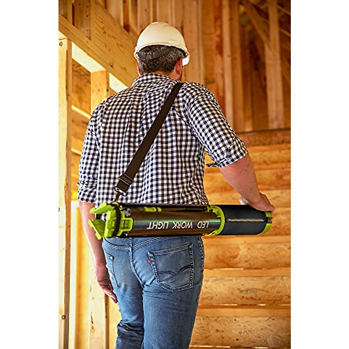 PowerSmith Voyager PVLR8000A-C 8000 Lumen Collapsible Cordless Tripod LED Work Light. Bare Light Only. 3-Way Power. AC or DC Adaptor or Battery Needed to Use Light