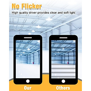 240W LED UFO High Bay Light White 4PACK, High Bay LED Lights 36,000LM 0-10V Dimmable High Bay LED Shop Lights, 5' Cable US Plug, Hanging Hook, Safe Rope, ETL Listed for Warehouse Factory Barn Shop