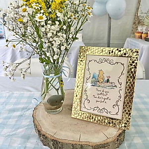 WeeCutes® Winnie Baby Shower Decorations The Pooh Centerpieces Table Quote Cards Birthday Party Supplies Boy or Girl Nursery Decor Prints 16 Pcs 5x7