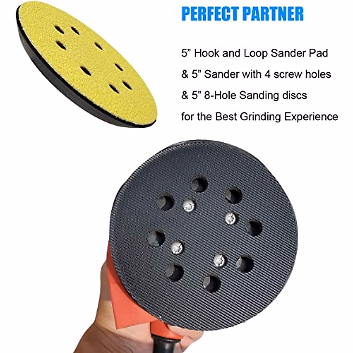 Standard 5" Hook and Loop Replacement Sander Pad for Milwaukee 2648-20 & 2648-21 Random Orbit Sanders