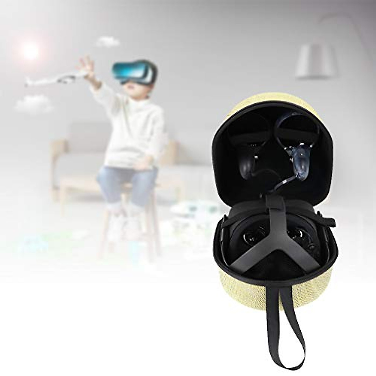 RINAMK Applicable to Oculus Quest Multi in one VR Quest Travel Box for and Controller 64GB 128GB Protective Storage Travel Box