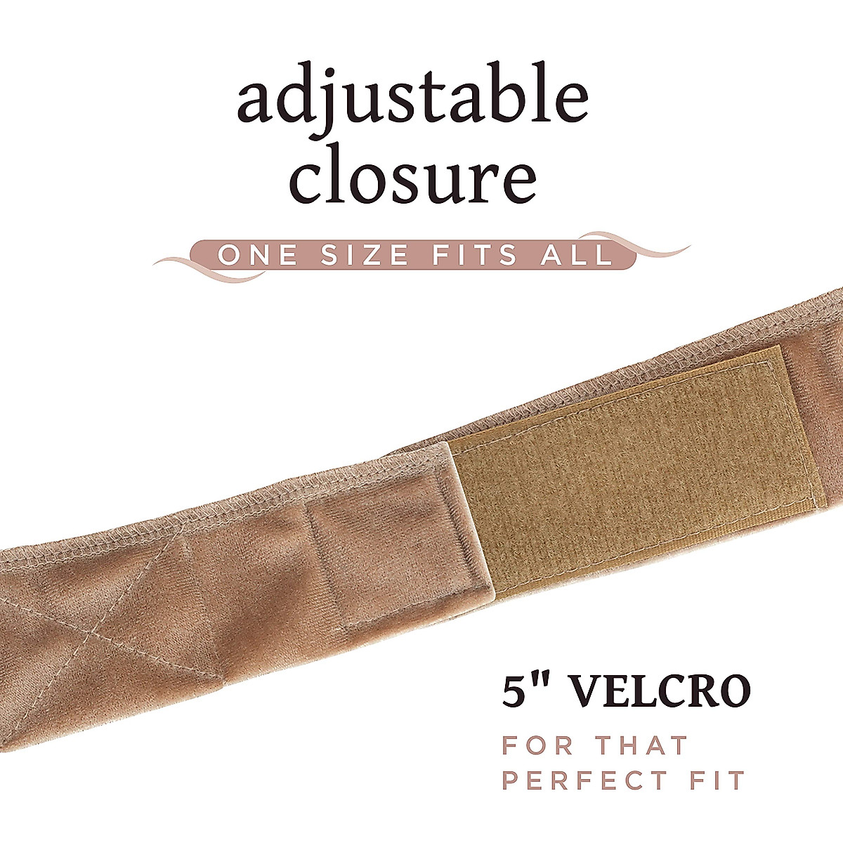 MainBasics Wig Grip Band for Keeping Wigs in Place Adjustable Velvet Wig Headband (Beige)