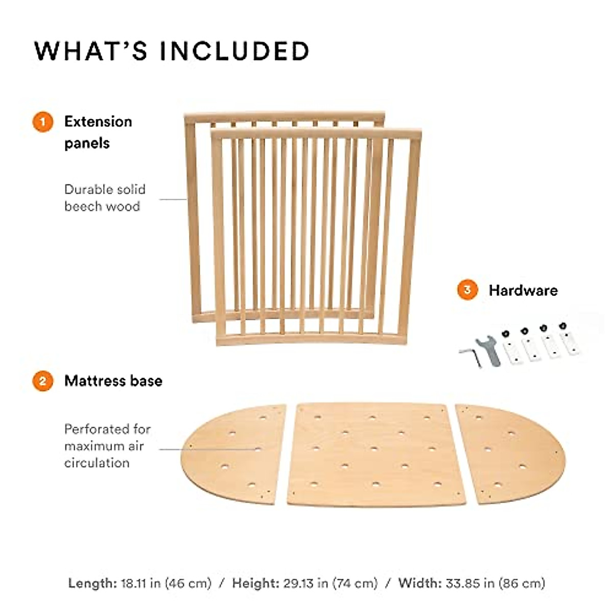 Stokke Sleepi Bed Extension, Natural - Convert Stokke Sleepi Mini Into Stokke Sleepi Bed - Extends Bed to 55.5” - Suitable for Children Up to 5 Years - Mattress Sold Separately