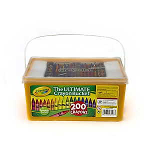 Crayola Ultimate Crayon Bucket, 200 Crayons, Duplicates of Favorite Colors, Gift for Kids
