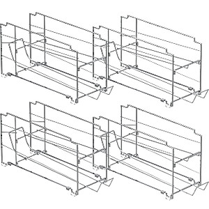 Simple Houseware Front Loading Can Dispenser, 4 Pack, Chrome