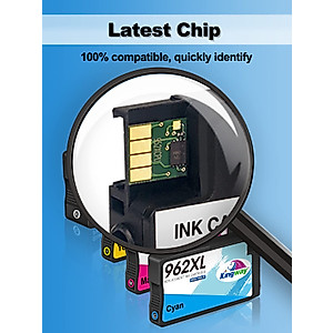 962XL Ink Cartridges Combo Pack Replacement for 962 962XL Ink Work for HP OfficeJet Pro 9015 9025 9012 9014 9016 9018 9019 9022 9026 9028 9029, 4 Pack for 962XL Black and Color Combo Pack