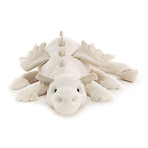 Jellycat Snow Dragon Stuffed Animal, Medium