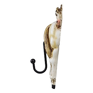 Ebros Gift Set of 3 Rustic Western Country Farm Black Brown Chestnut Horses Hind Butt Hindquarter Coat Key Hat Leash Backpack Wall Hanging Hooks Decor Hangers Cowboy Horse Hook Organizers