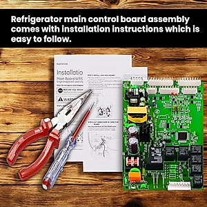 WIRELEL WR55X10942 Refrigerator Main Control Board Compatible for GE Replaces Part Numbers AP4436216, PS12069099 AP6048447 WR49X10060 Motherboard - 1 Year Warranty