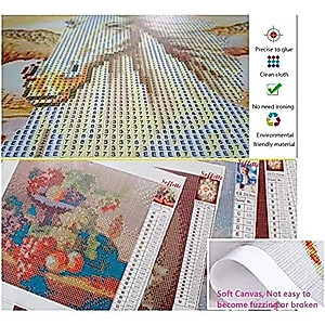 2 Packs 5D Diamond Painting Art Praying Angel Babies Kids Boy and Girl Full Drill Square Beads Diamond Painting Kits for Adults Crystal Gems Wall Art 30x40cm