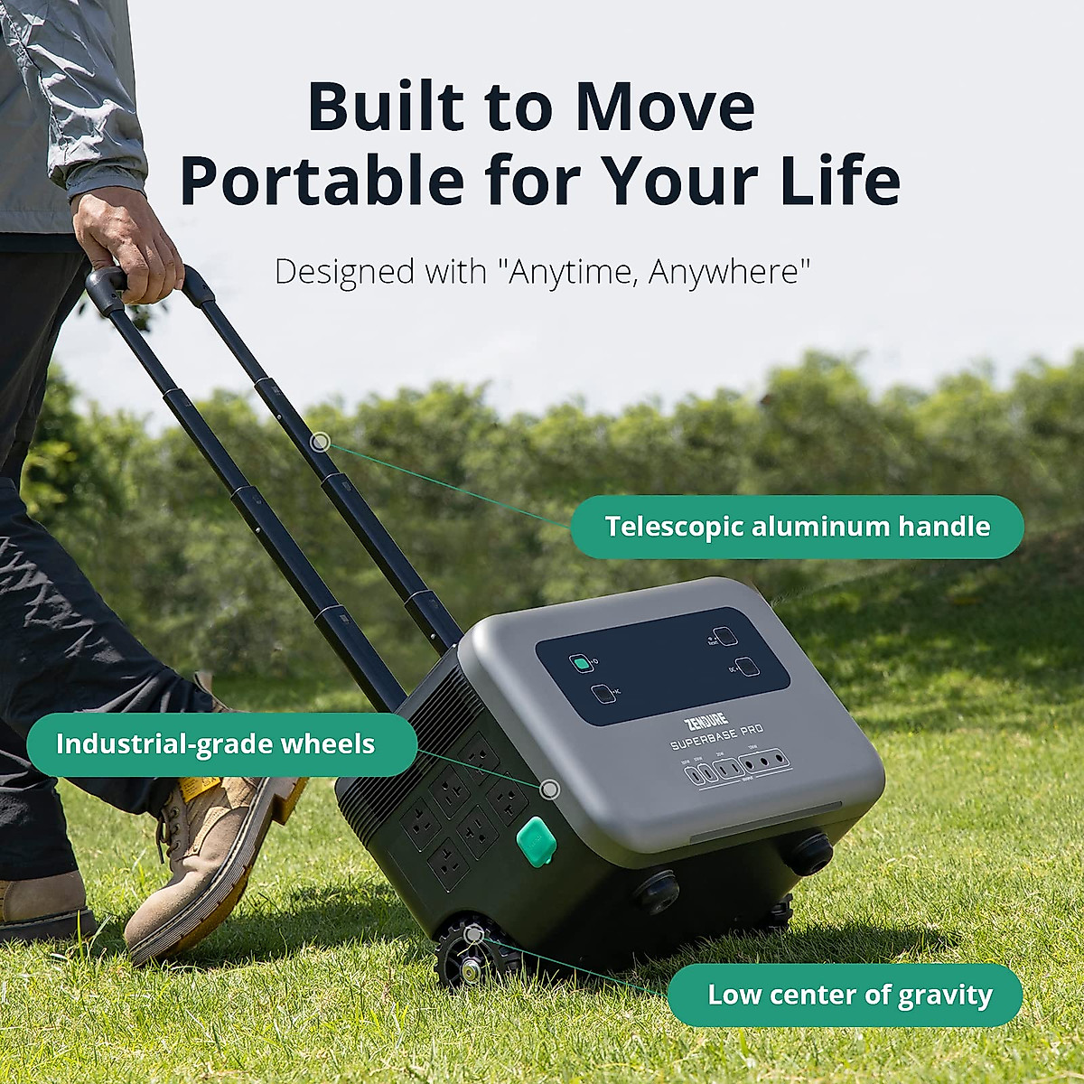 Zendure Portable Power Station SuperBase Pro 1500, 1440Wh LiFePO4 Outdoor Generator, 6 x 2000W AC Outlets 14 Ports Battery Backup for Outdoors, Home Use, Camping, Emergency