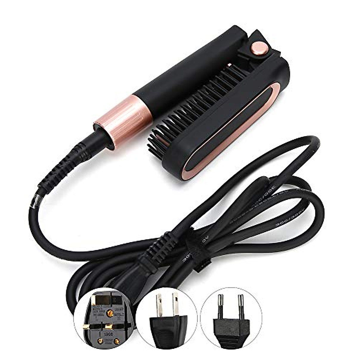 Folding Hair Straightener Comb 3 Gears Temperature Massage Straightening Comb 100-240V[US], Electric Hair Straightener Comb Chemical Hair StraightenersHair Perms, Relaxers-Texturizers