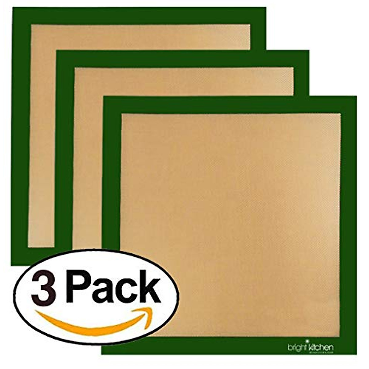 Set of 3-14" x 14" -Silicone Re-Usable Non-Stick Ultra Premium Dehydrator Sheets Compatible With Excalibur Silpat Tray Liner Flex Fruit Leather Roll Up Jerky Oven Baking Mat