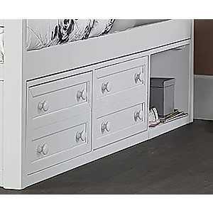 Hillsdale Furniture Hillsdale Charlie Captains Bed With One Storage Unit, Twin, White