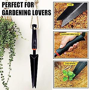 Mardatt 47Pcs Heavy Duty Garden Tools and Gardening Accessories Kit with Gloves, Trowel, Rake, Transplanter,T-Type Plant Tags, Gardening Hand Tools for Digging, Weeding, Loosening, Transplanting
