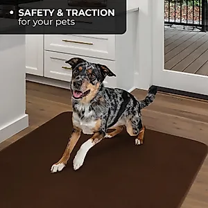 House, Home and More Skid-Resistant Carpet Indoor Area Rug Floor Mat - Chocolate Brown - 2 Feet X 3 Feet