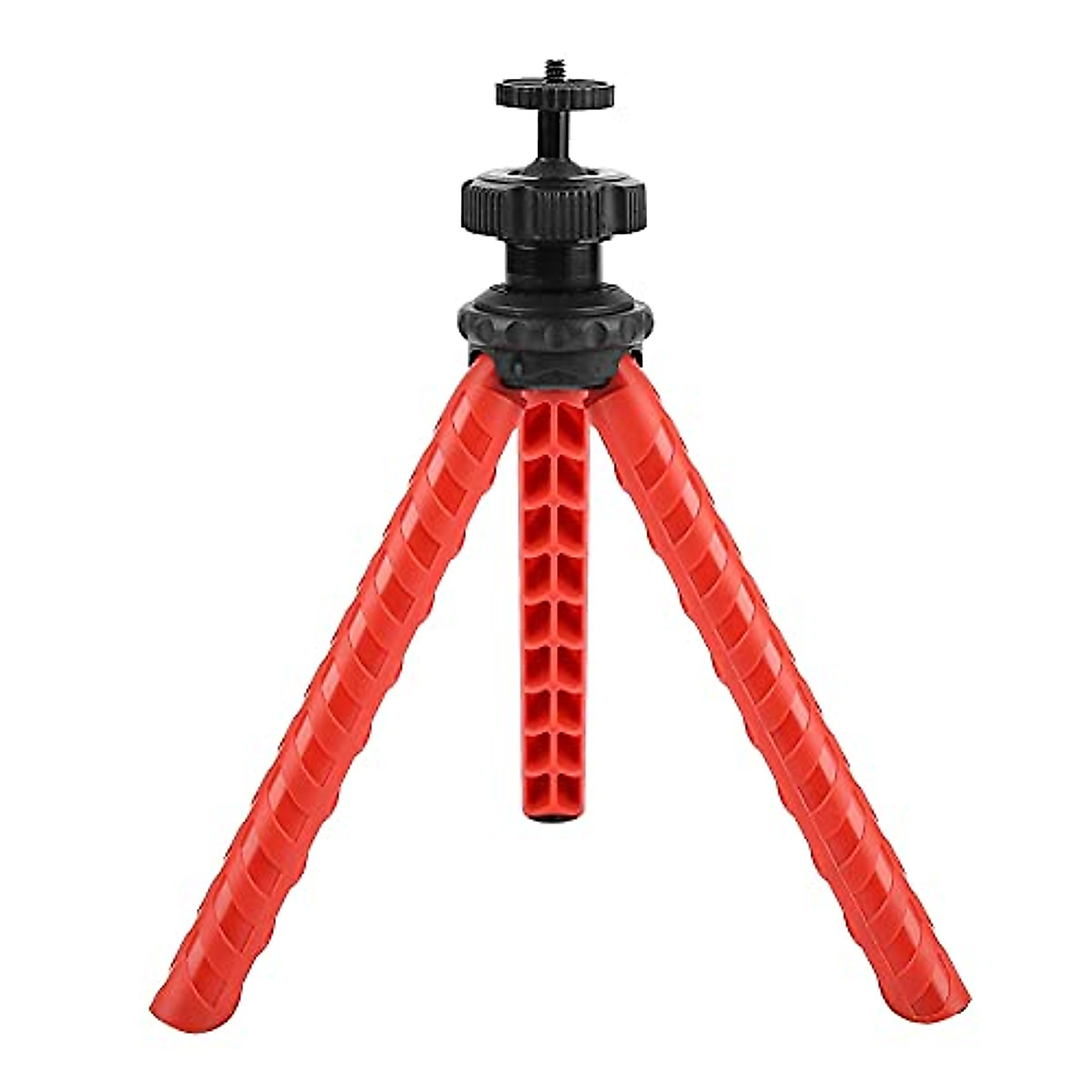 Action Camera Tripod, Foldable Tripod, Lightweight Rotation Durable for Mobile Phone for Small Size Action Cameras(red)