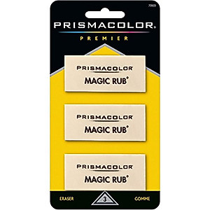 Prismacolor Premier Magic Rub Vinyl Erasers, 3-Count