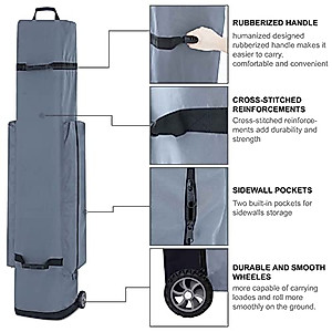 OUTDOOR WIND Pop Up Canopy Tent Commercial 10'x10' Enclosed Instant Canopy Tent Market stall with Removable Sides Walls(Blue)