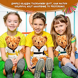 Taekwondo Uniform Outfit Bear Clothes with Belts, Bear Not Included, Fit 12-16 in Bear, Bear Clothes for Taekwondo Bear Uniform Stuffed Animal Clothing for Birthday Valentine Gift