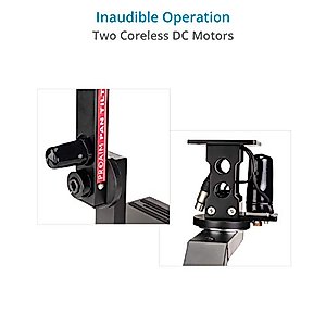 PROAIM Senior Motorized 2-Axis Pan Tilt Head w 12V Joystick Control for Camera Jib Crane. 360° Pan/tilt Move, Remote-Precise Control on Moves. Inaudible Operations, 7.5kg/16.5lb Payload + Bag (PT-SR)