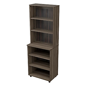 Inval Pantry Storage Shelf Unit, Smoke Oak