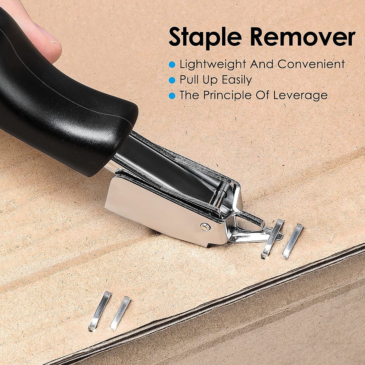 MROCO Staple Remover Staple Remover Tool Staple Puller Upholstery Staple Remover Staple Remover Heavy Duty Flat Staple Remover Carpet Staple Remover with Ergonomic Handle for Furniture, Floor, Carton