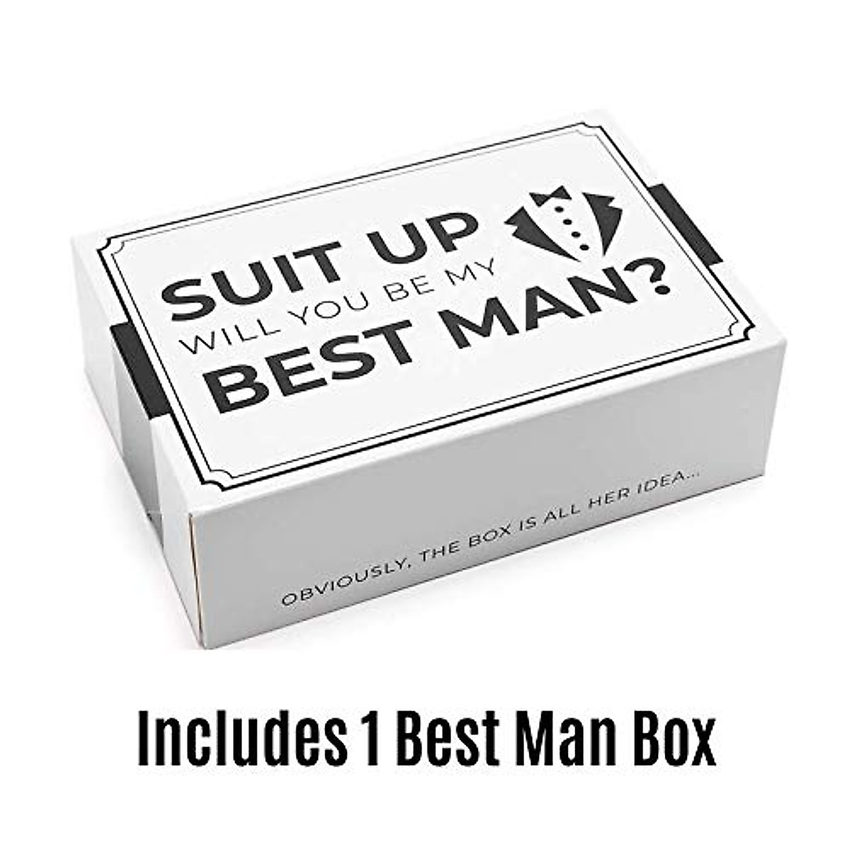 Pop Fizz Designs Groomsmen Box (6 pack) Groomsman Gift I Groomsmen Proposal Box | Groomsmen Gift Box Set | Will You Be My Groomsman? | Will You be My Best Man? | Tuxedo Style