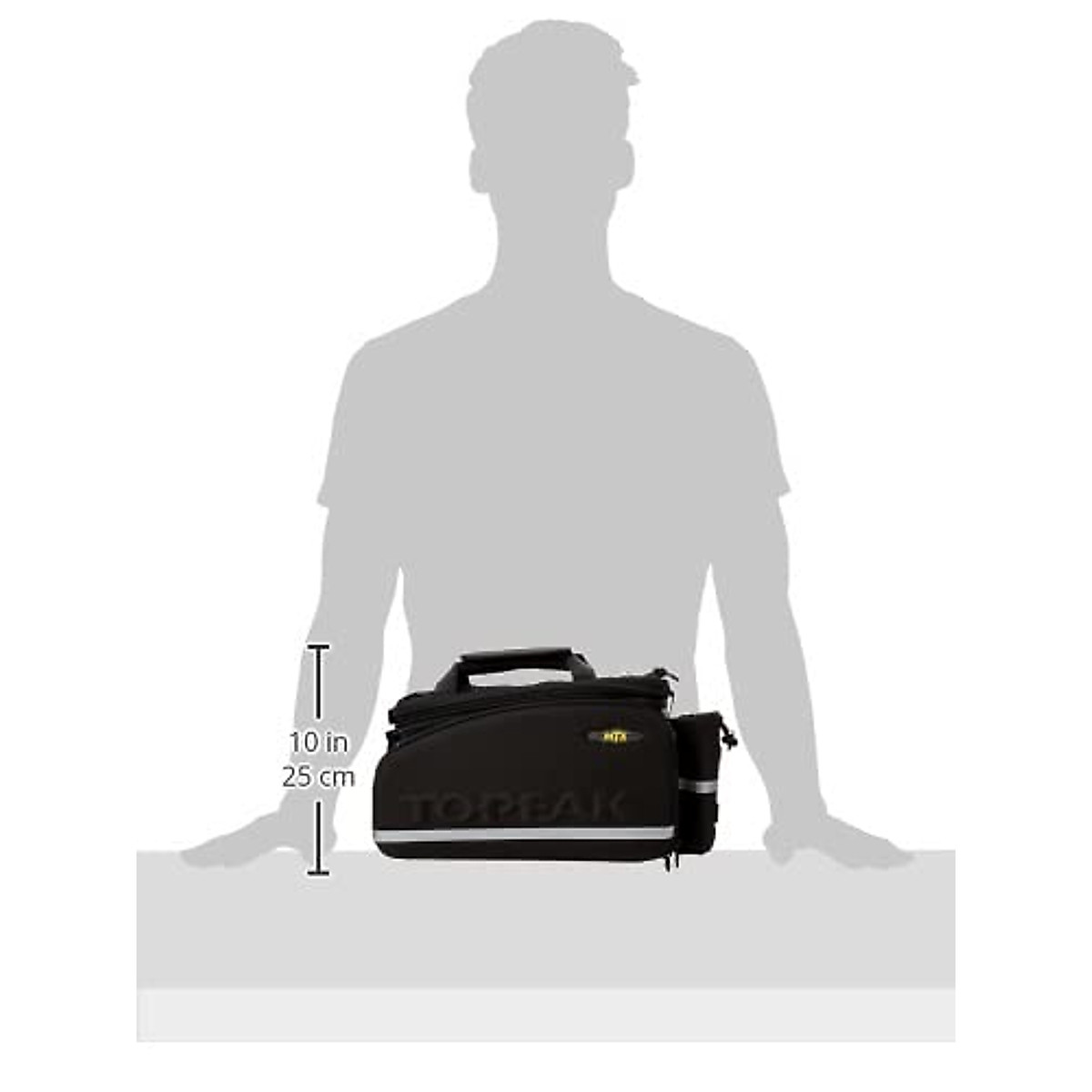 Topeak MTX Trunk Bag DXP Bicycle Trunk Bag with Rigid Molded Panels, 36x25x21.5-29cm , 1380ci, Black