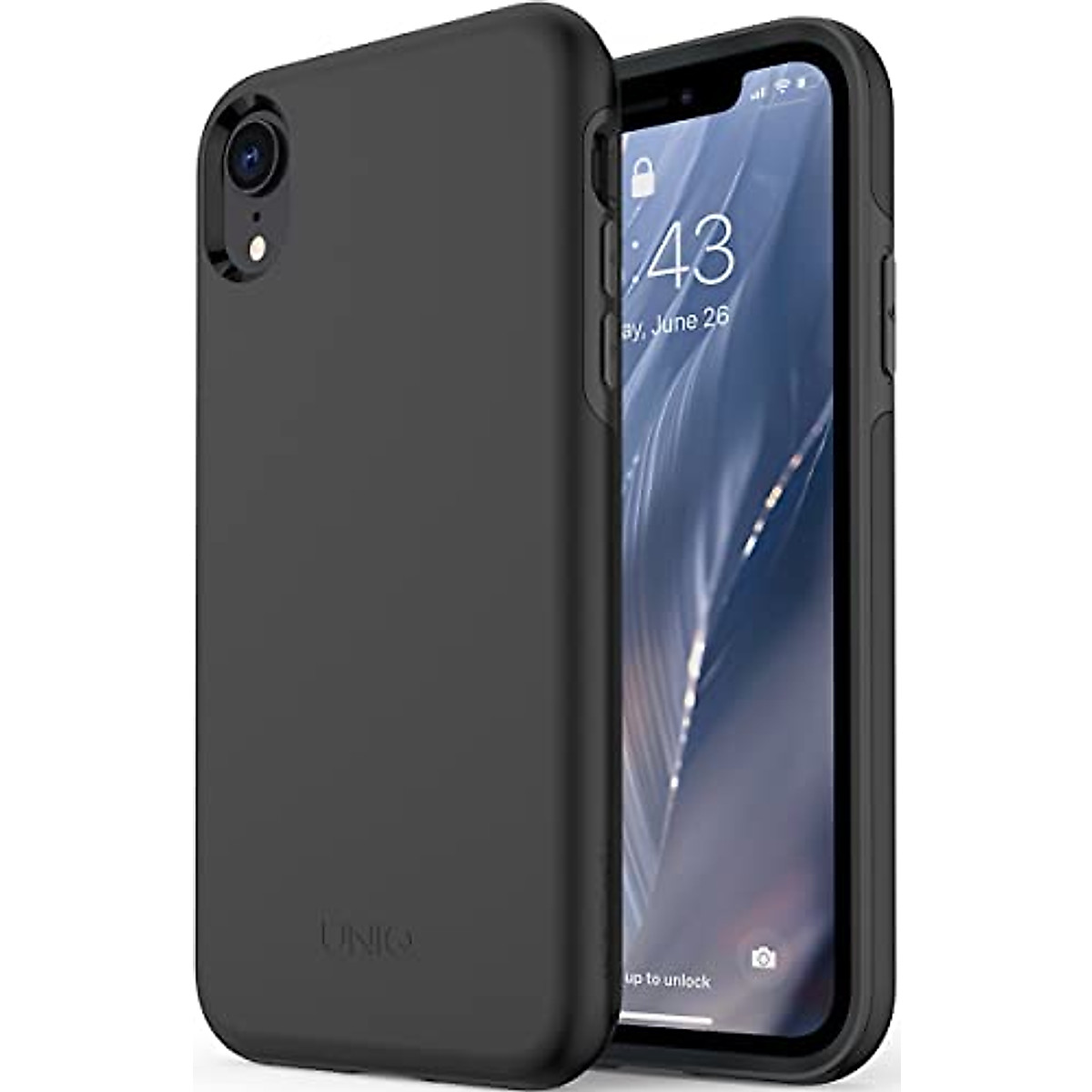 TEAM LUXURY Designed for iPhone XR Case, [Ultra Impact Resist] Shockproof Rugged [Anti-Scratch] Black Protective Case for iPhone XR Phone Case Cover 6.1", (Black)